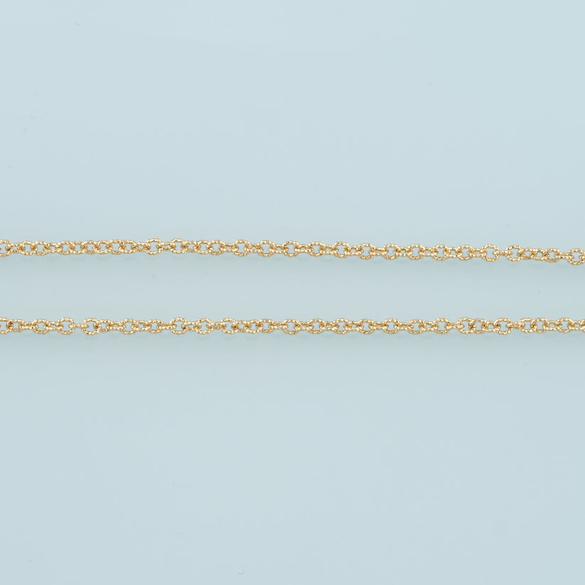 Gold Oval Chain,18K Gold Filled Texture Oval Chain for Necklace Bracel ...